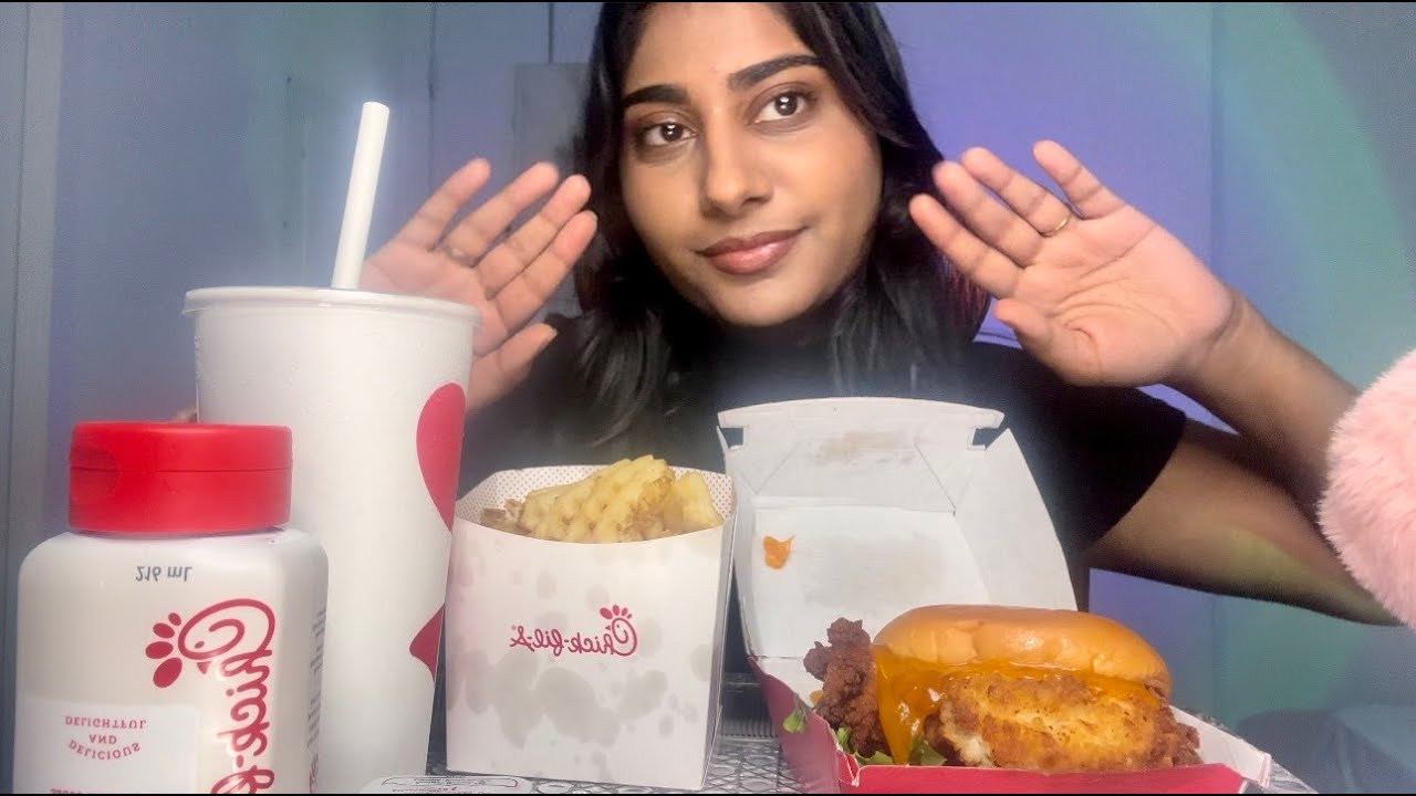 ASMR Chick-Fil-A Mukbang | Satisfying Eating Sounds & Mouth Sounds ...