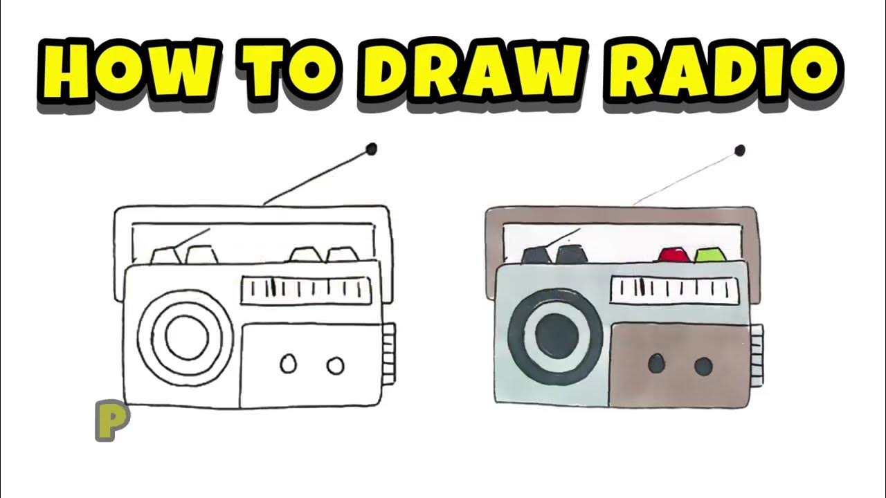 How to Draw Radio Easily – Complete Colored Drawing Lesson with RavlykArt - YouTube