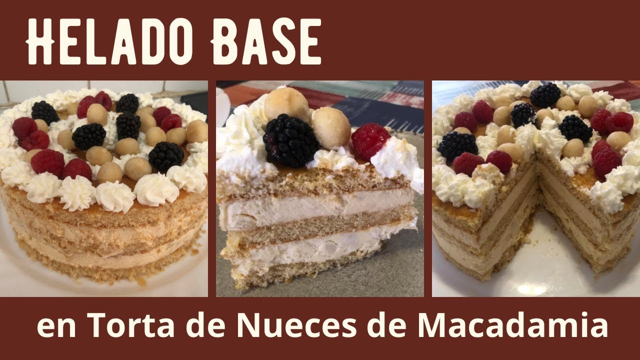 Deliciosa Torta de Helado de Nueces de Macadamia muy rico y fácil de ...