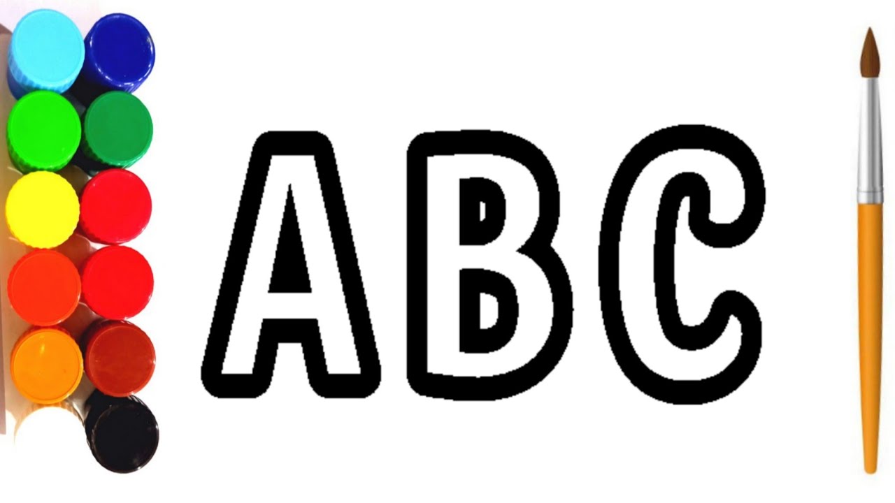How to Draw ABC Alphabets For Kids & Coloring Step by Step | Abc ...