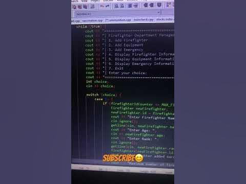fire fighter panel IDE dev c++ #cppprogramming - YouTube