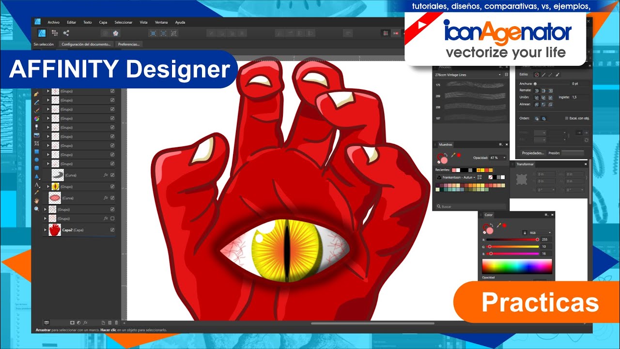 Affinity Designer Practice example 03 #affinitydesigner - YouTube