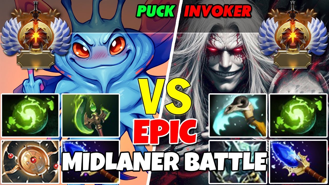 PUCK (Mid) vs INVOKER (Mid) - Epic Battle Of Immortal Rank Dota 2 ...