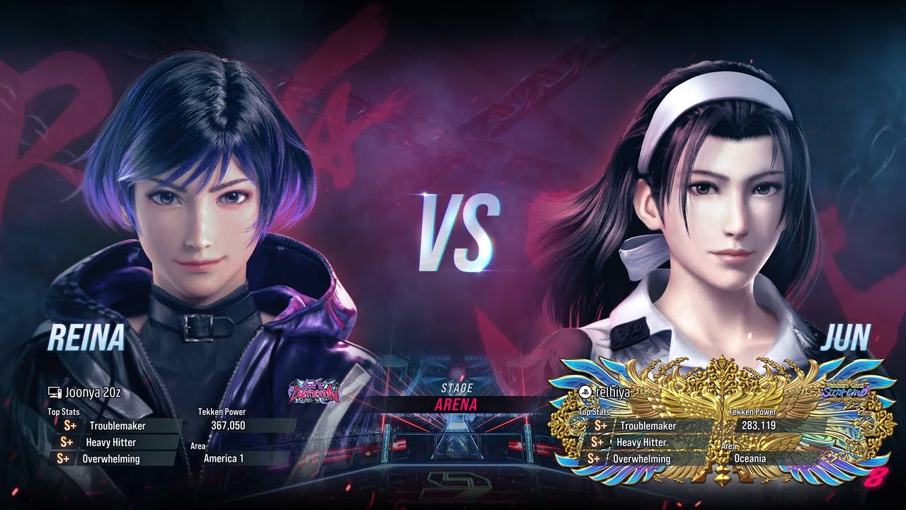 TEKKEN 8 relhiya (Jun) VS Joonya 20z (Reina) - YouTube