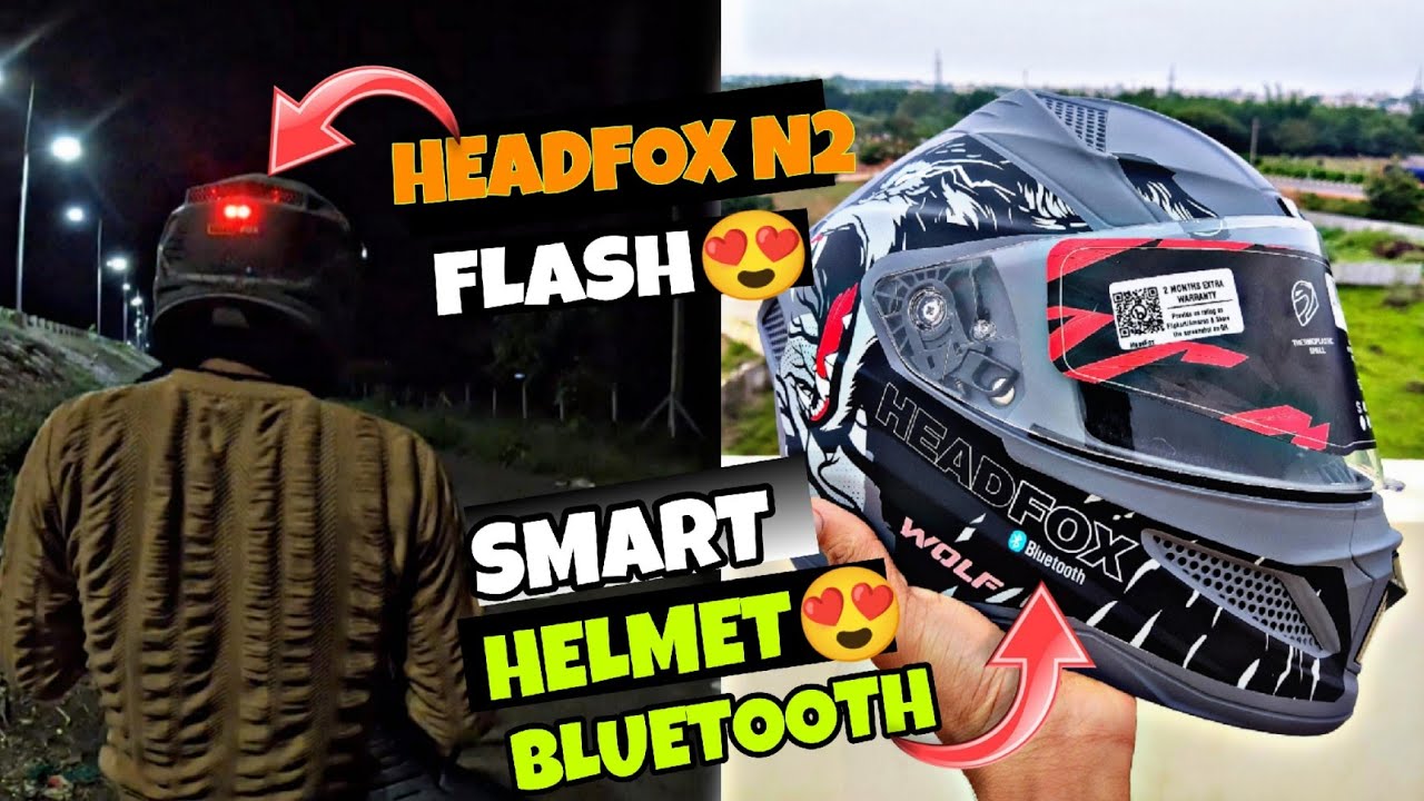 Headfox N2 Flash Smart Helmet !! 😍 Helmet Review !! And All Feature ...