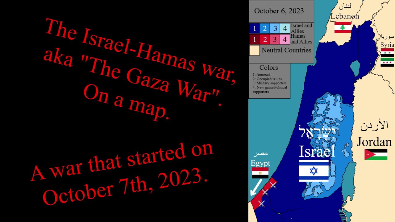 Israel-Hamas war on a map - Every Day - YouTube