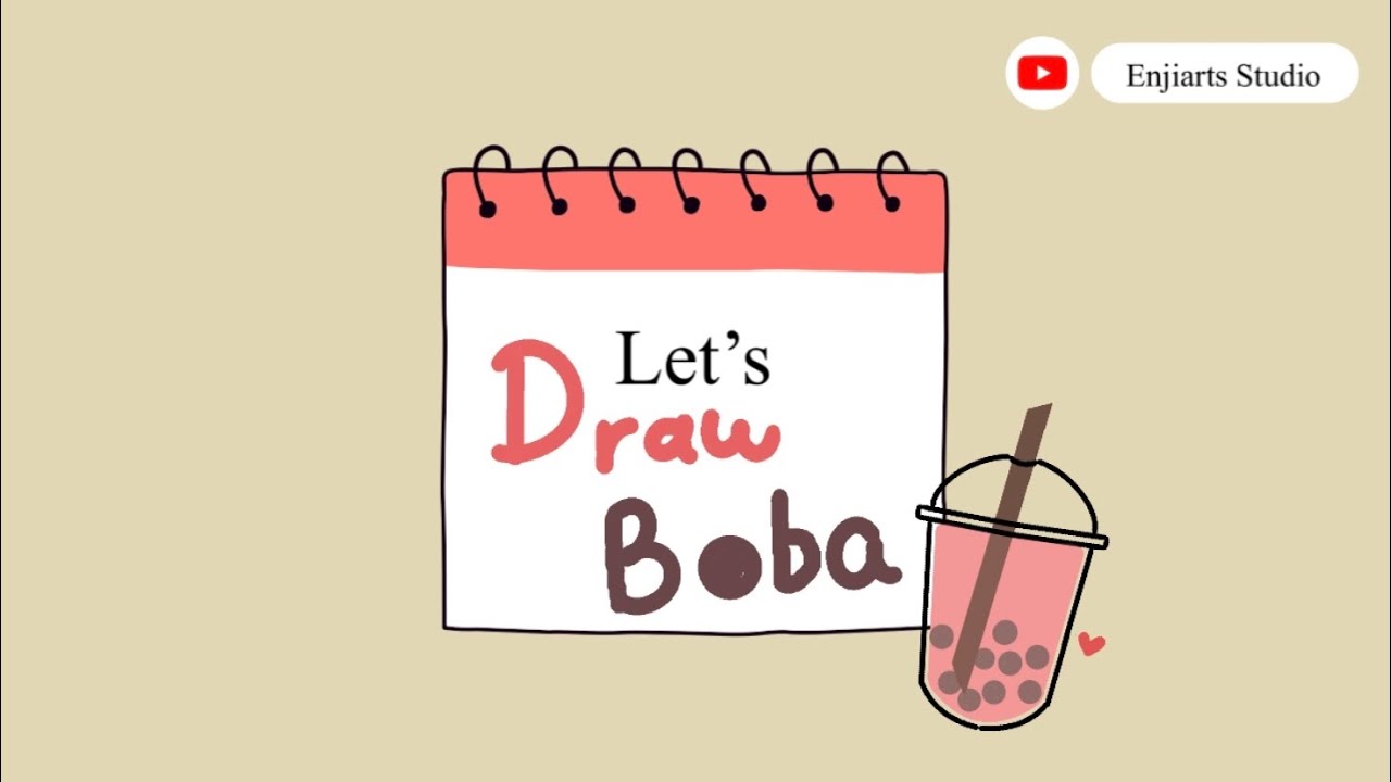 Draw a Strawberry 🍓 Boba 🧋 drink || Sketchbook app on PC using Wacom ...