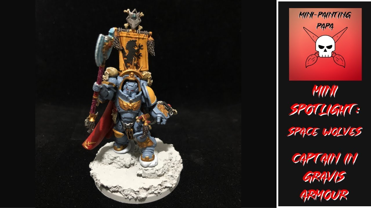 Space Wolves Captain in Gravis-Armour (Conversion) - YouTube