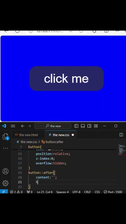 Button Animation Using Css Html Css Pythonprogramming Youtube