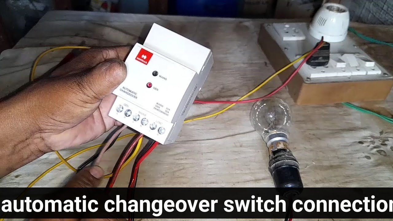 automatic changeover switch connection wiring kaise kare//Accl ...