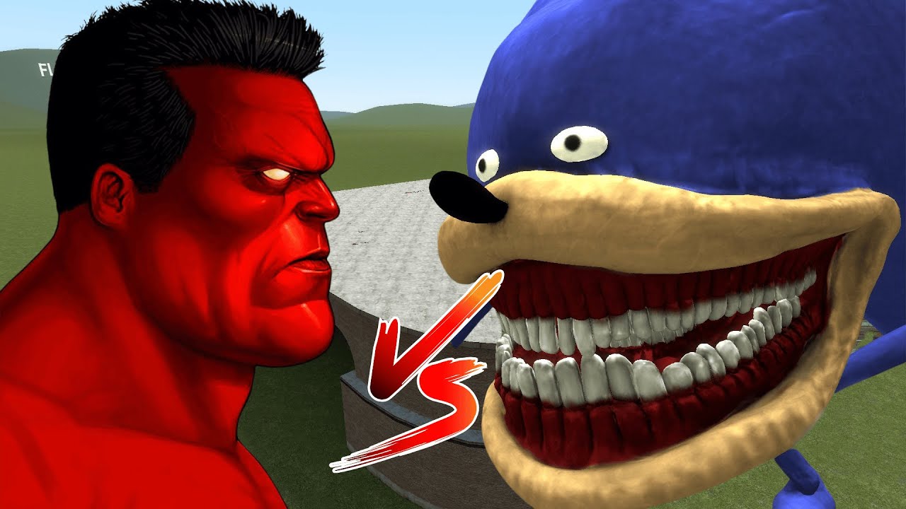 RED HULK vs SHIN SONIC TAPES! Who's Stronger?! Garry's Mod - YouTube