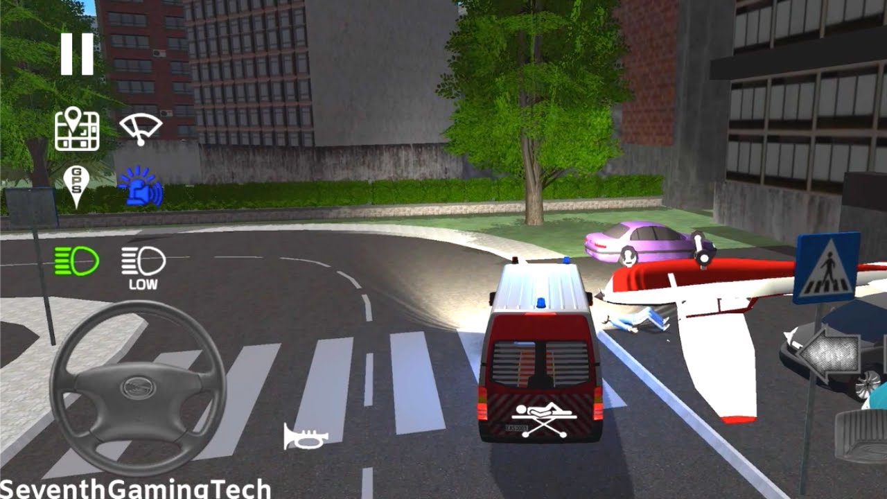 Emergency Landing Urban City, 6km 🚑🚑🚑🚑🚑 Emergency Ambulance Mobile ...