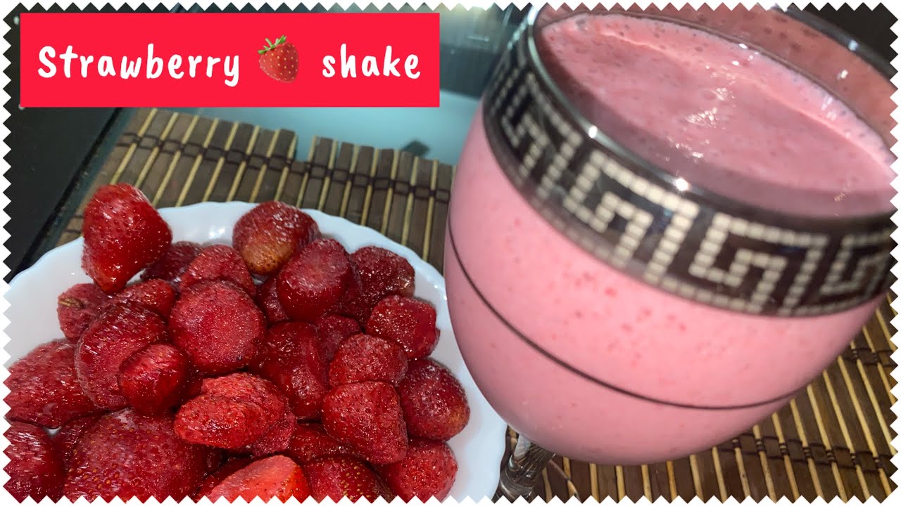 Strawberry milkshake recipe - quick and easy shake recipe - strawberry ...
