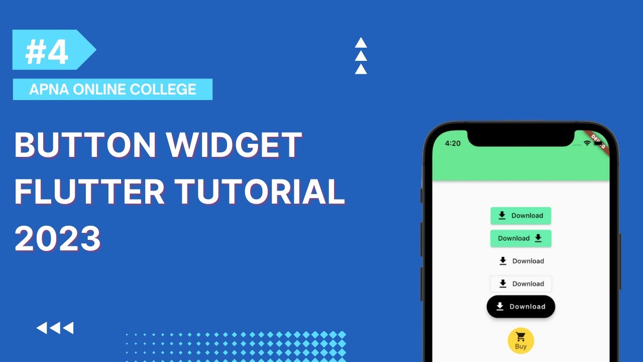 #4 Button Widget Flutter Tutorial 2023 - YouTube