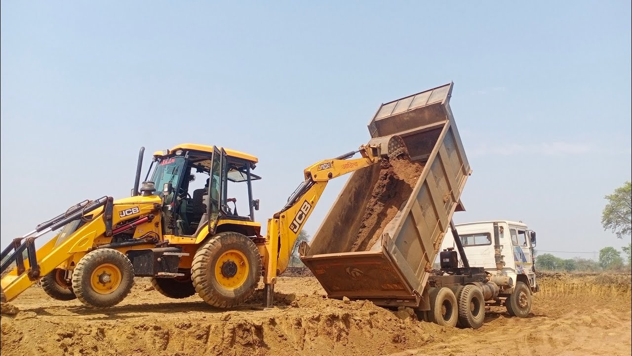 @jcbstuntborewelldrilling JCB 3DX eoc Backhoe loading mud in Truck🚛 For ...