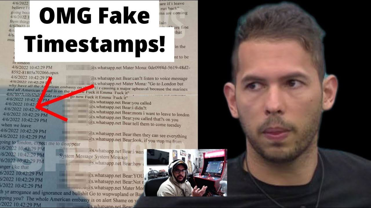 Andrew Tate Alleged V*ctim Texts are Fake?! - YouTube