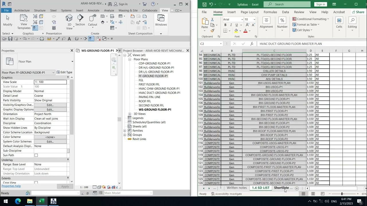 2.3-Creating views from level(floor plans)-Revit Mechanical Practical ...