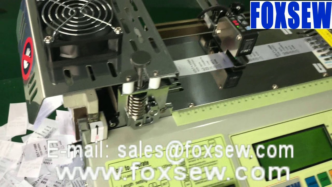 Automatic Label Cutting Machine with Sensor - YouTube