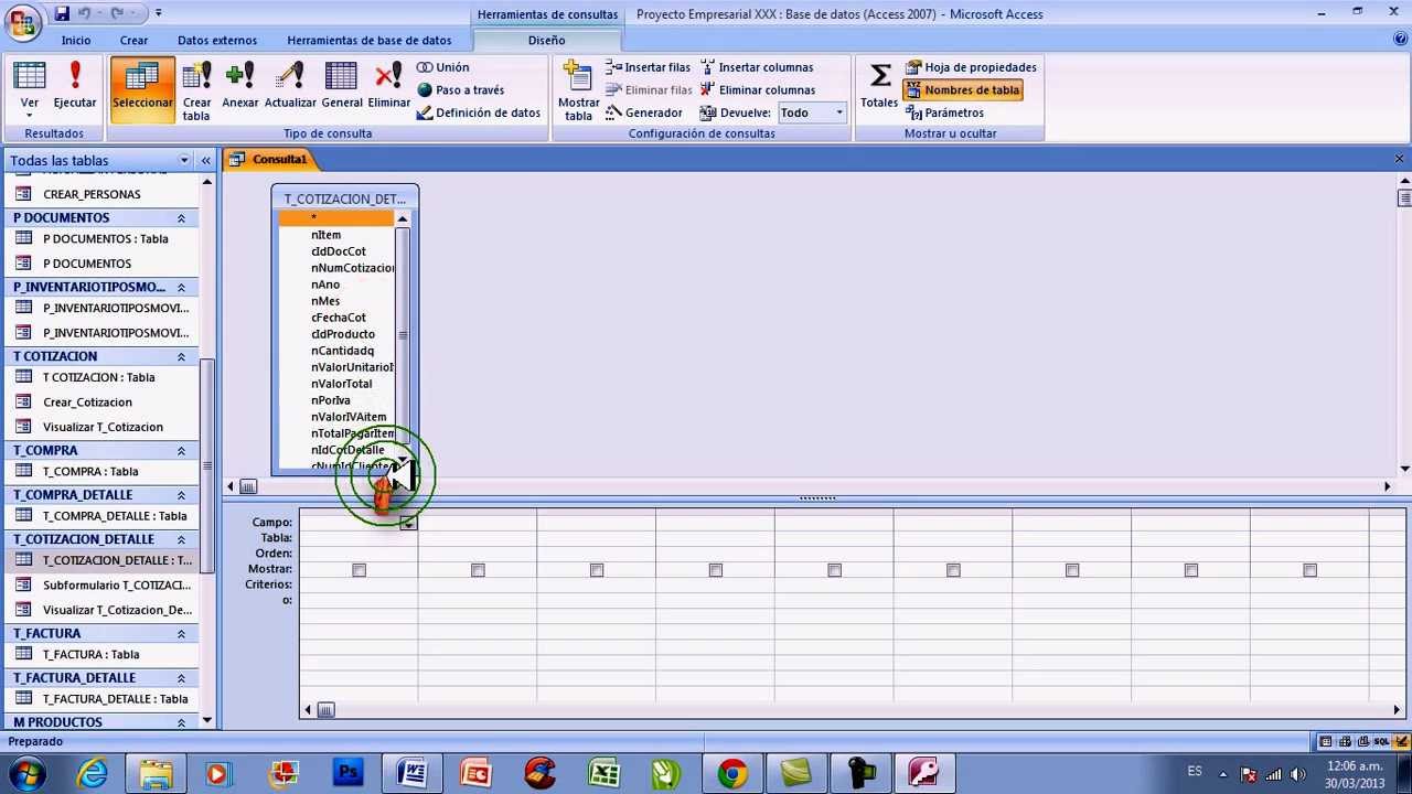 Video ciclo access 2007 No 015 - Establecer parametros en Consultas Seleccion - YouTube