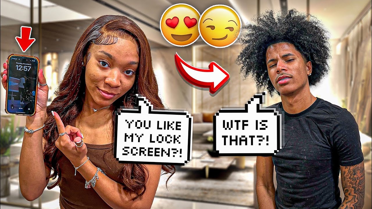 I PUT HIM AS MY LOCK SCREEN ... - YouTube