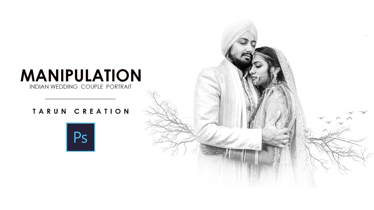 How To Edit Wedding Couple photo | 5min Photoshop Manipulation tutorial ...