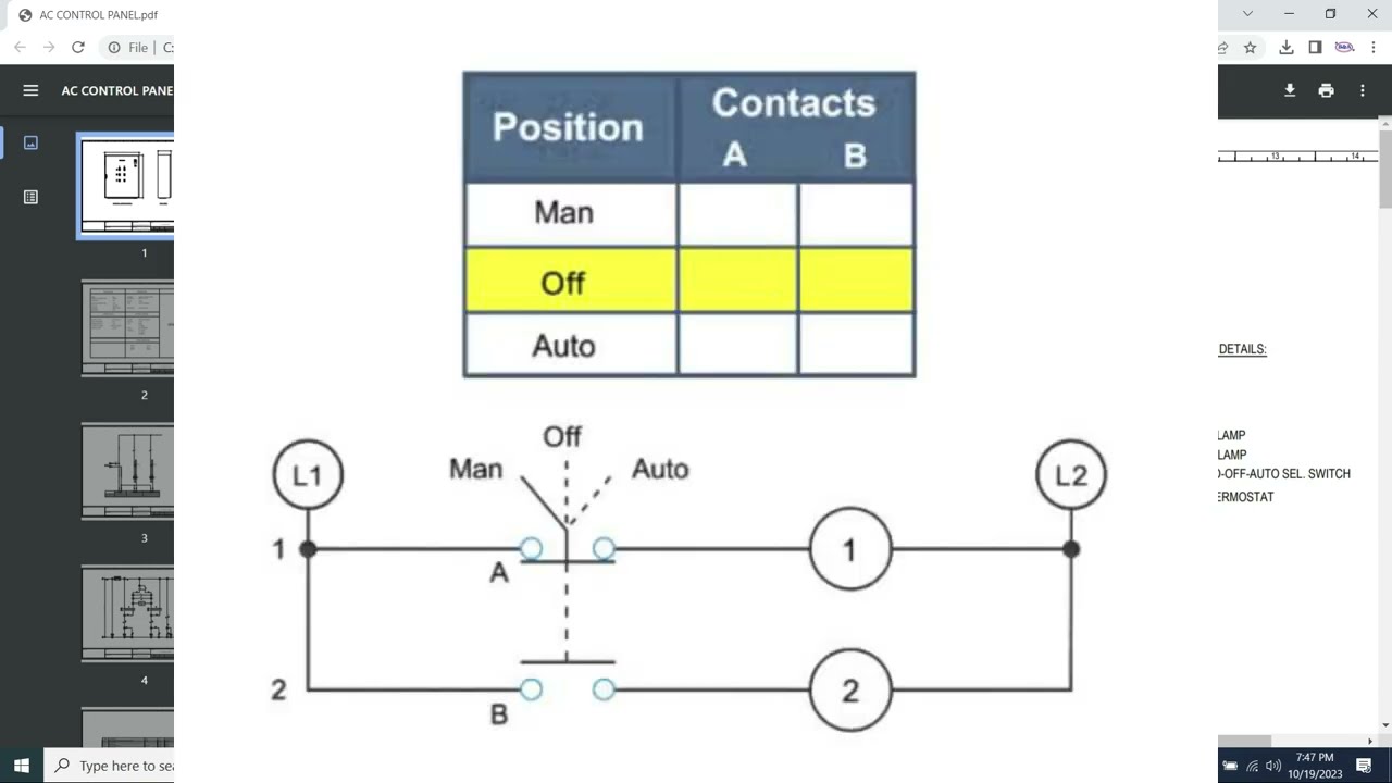 HAND-OFF-AUTO SELECTOR SWITCH WORKING AND USE EXPLAINED WITH DRAWING ...