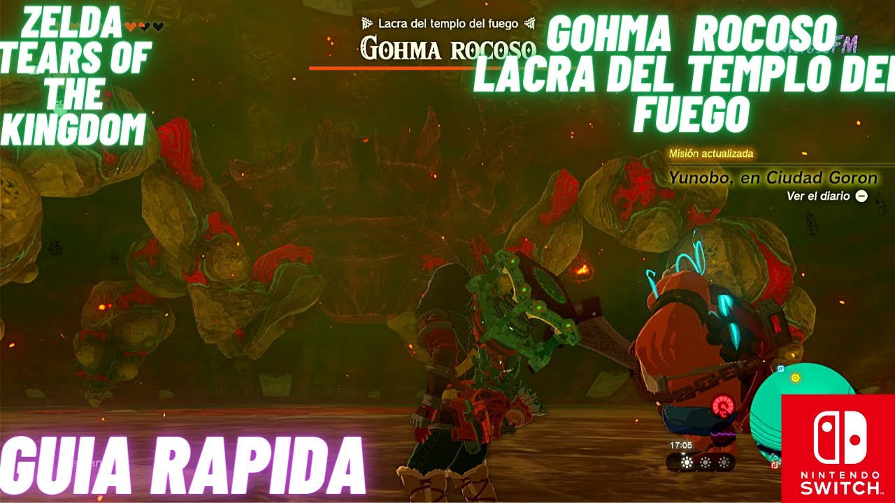 Derrotar Gohma Rocoso Templo Del Fuego Zelda Tears of the Kingdom ...