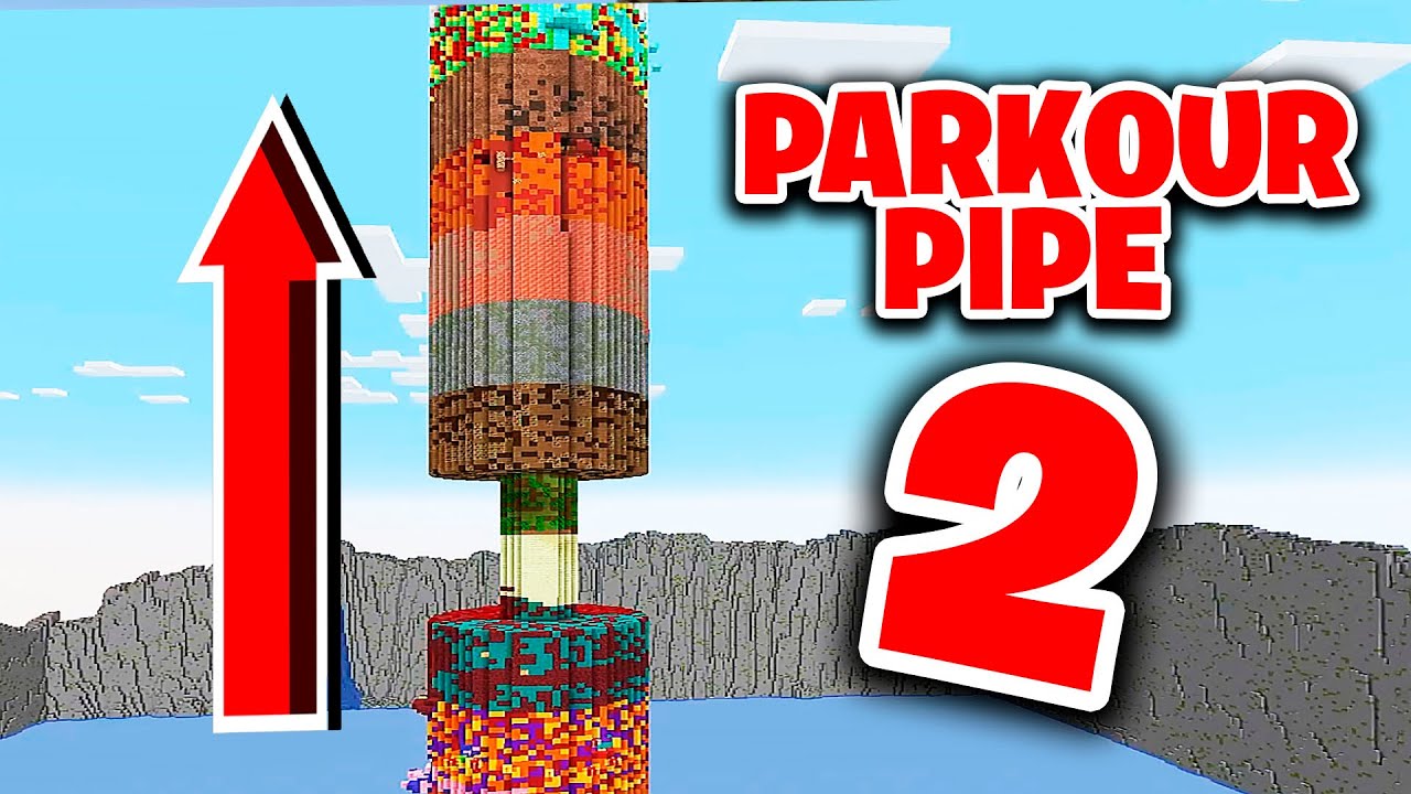 playing parkour pipe 2 in minecraft! - YouTube