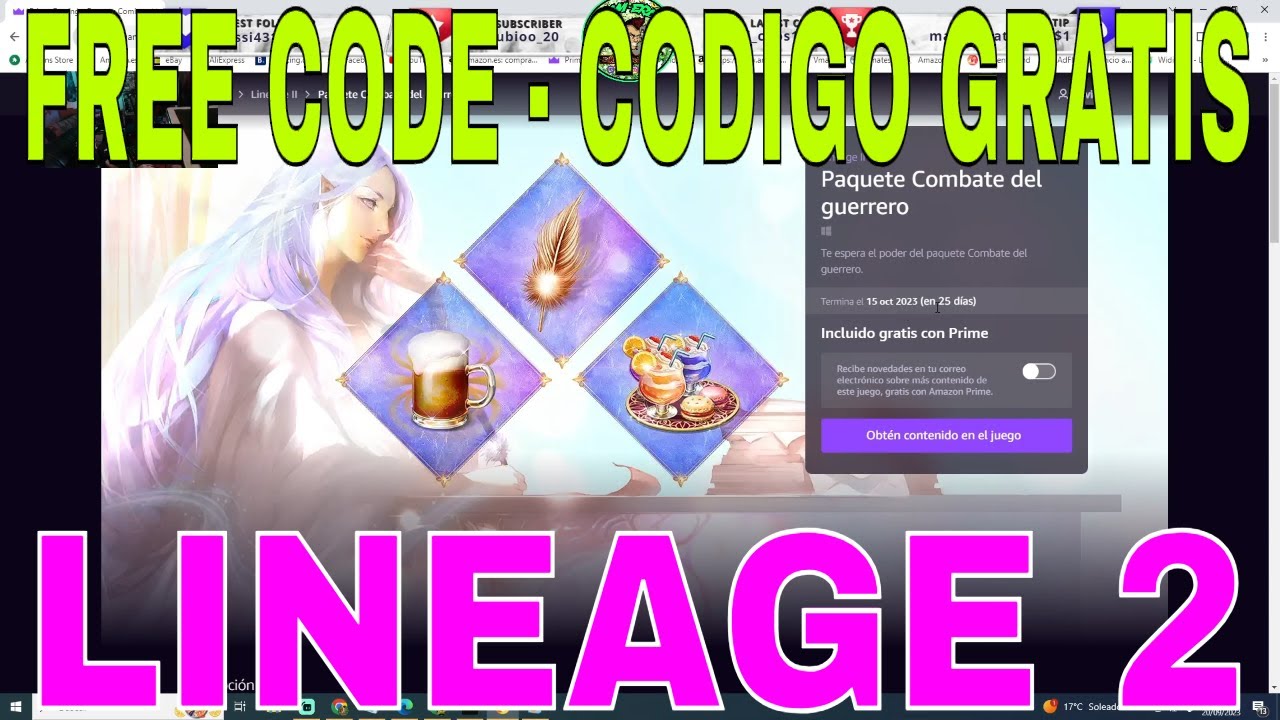 LINEAGE 2 - CODE FREE CODIGO GRATIS de Amazon Prime Gaming ‼ - YouTube