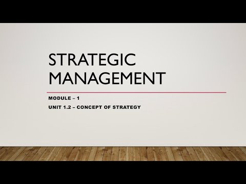 Strategic Management | Sem 2 | Module 1 | MG University | Unit 1.2 ...
