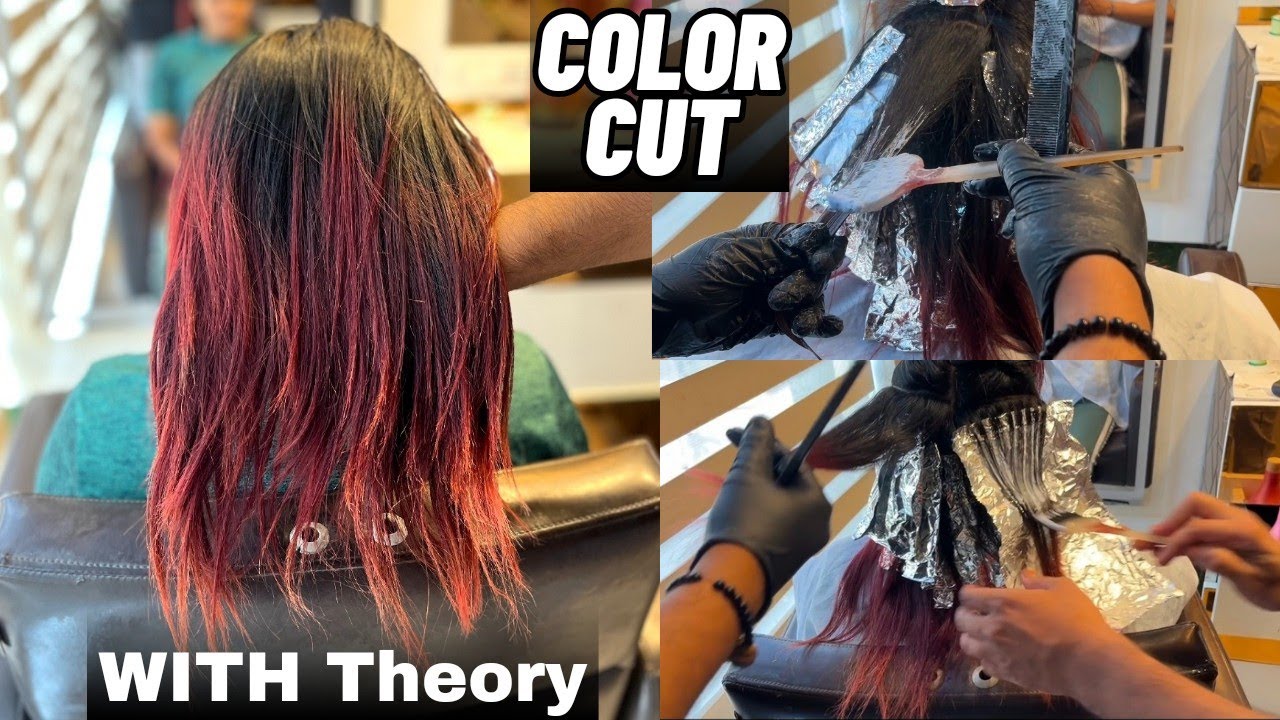 Professional Red Color Neutralisation And Achive Chunky Highlights ...