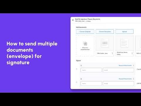 Signeasy: How to send multiple documents envelope for signature - YouTube