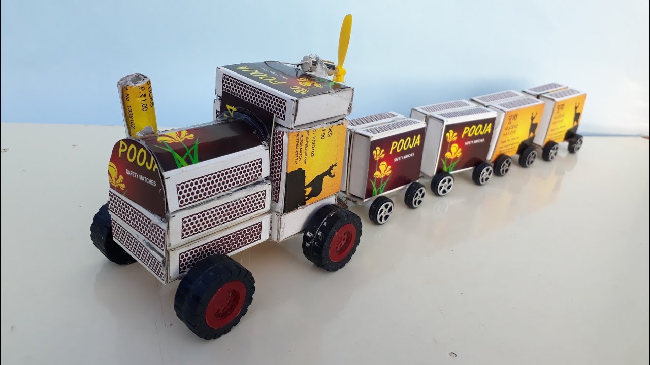 Matchbox Train - How to Make a Match box Train - YouTube