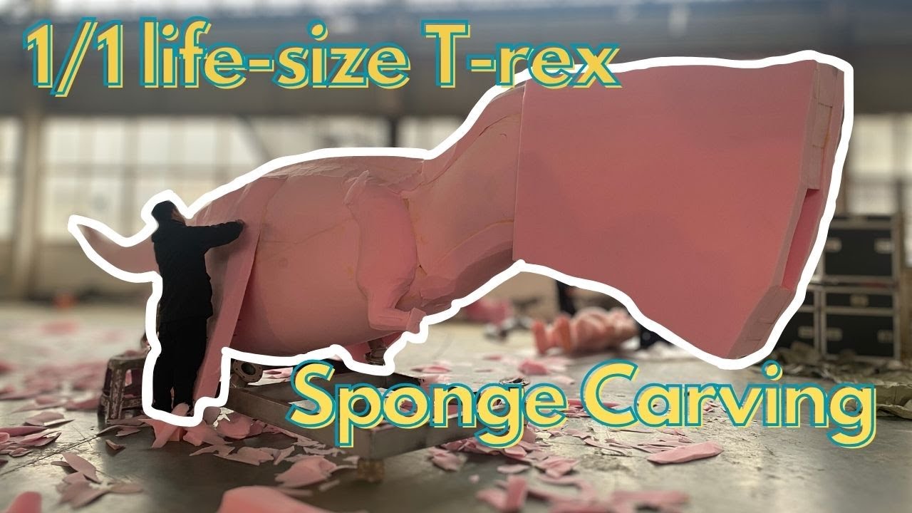 1/1 Make T-Rex | Sponge Carve T-Rex | Resurrect my dinosaur! - YouTube