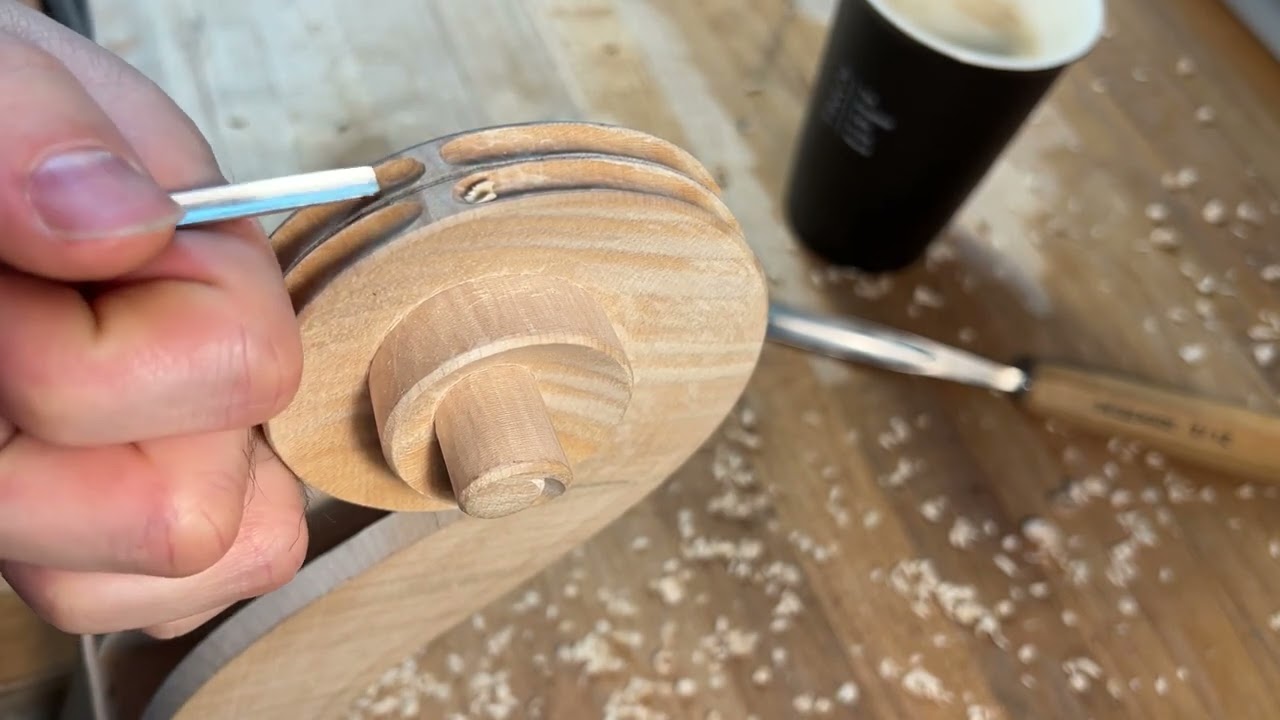 ASMR 첼로 스크롤 카빙 / Cello Scroll Carving - YouTube