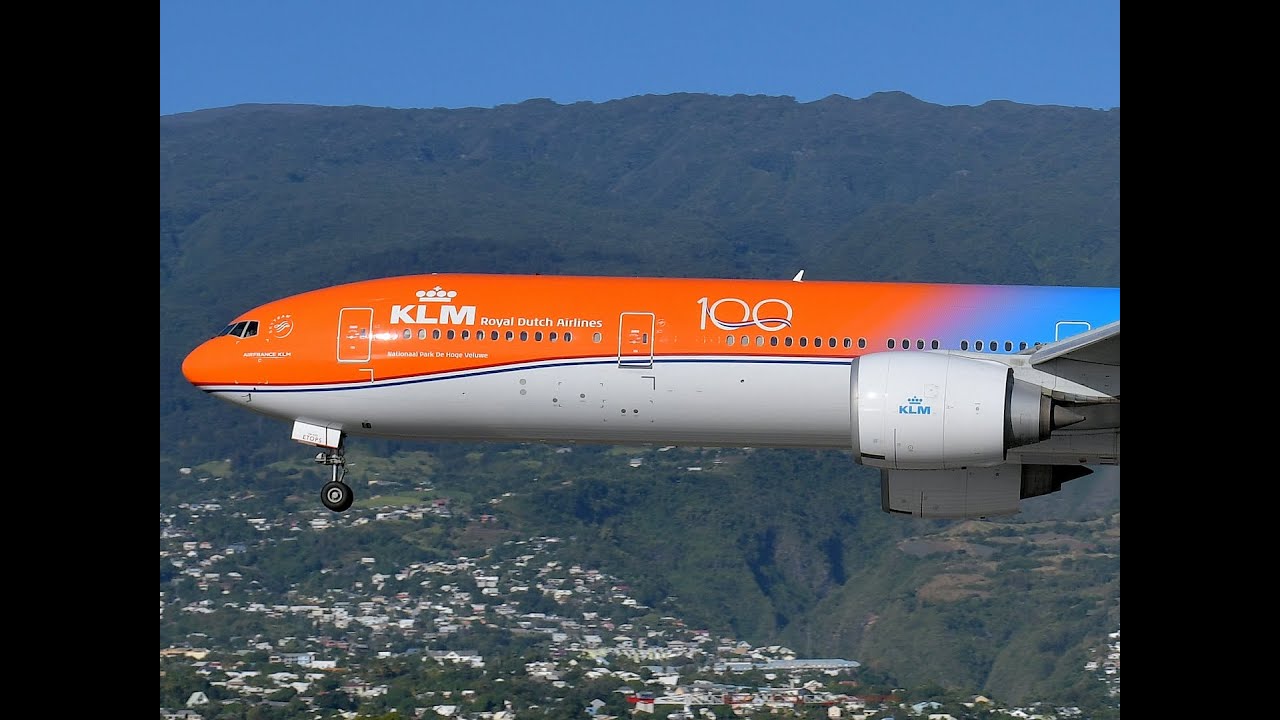 KLM , Orange Pride Livery, Boeing 777-300ER ,PH-BVA @ RUN - YouTube