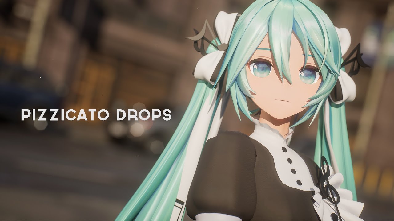 【MMD】ピチカートドロップス - 初音ミク / YYB Piano dress Miku - YouTube