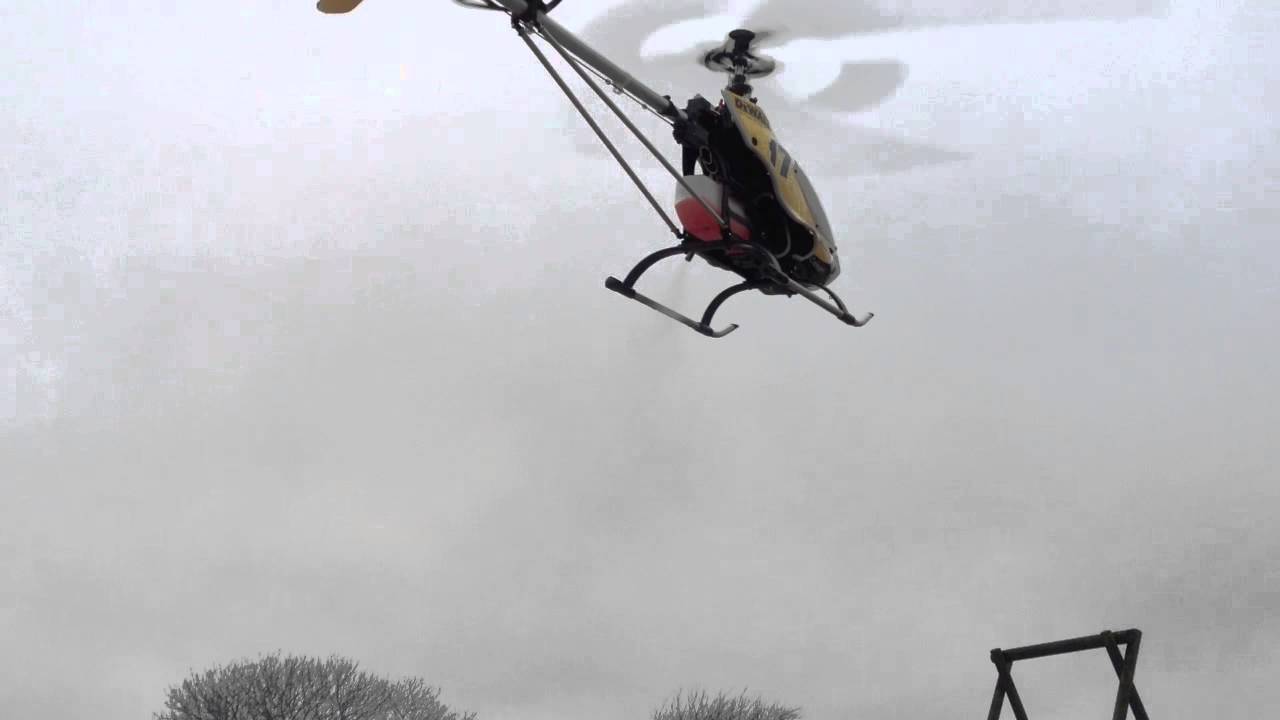 Hirobo Sceadu Evo 50 Nitro Helicopter First Hover - YouTube