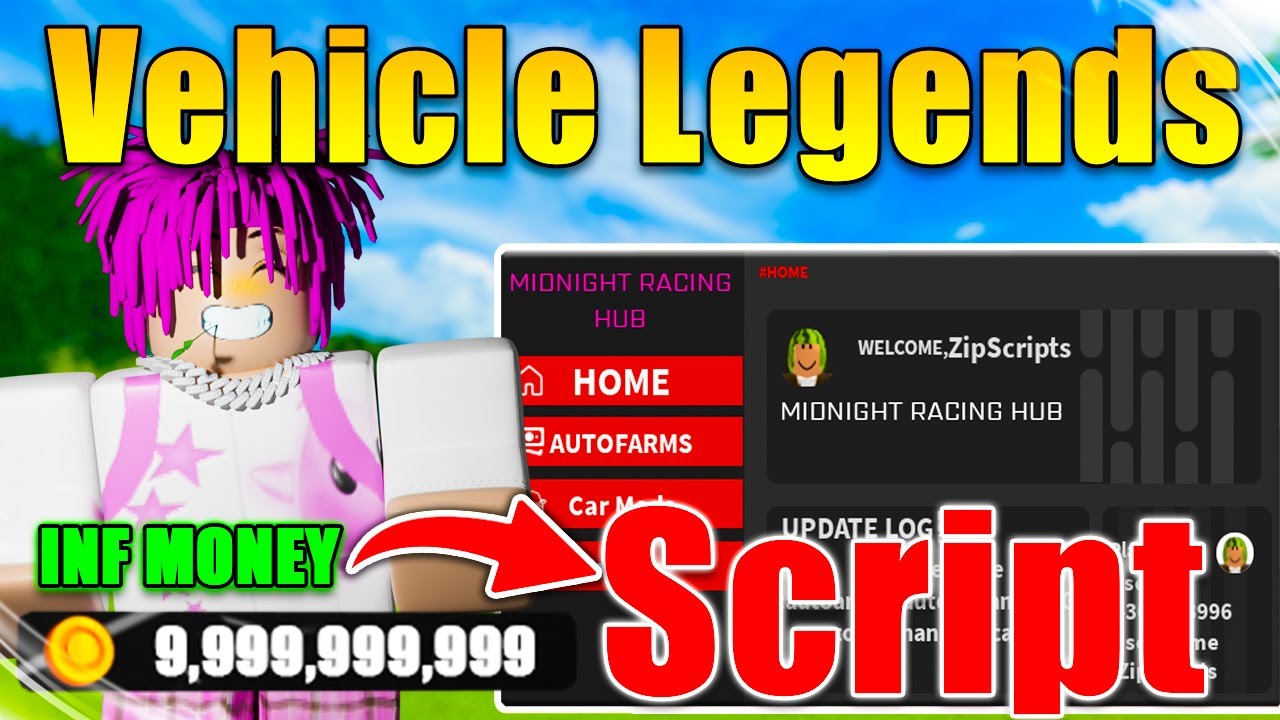 [BEST] Vehicle Legends Script | AutoFarm / Inf Money / Auto Race + More ...
