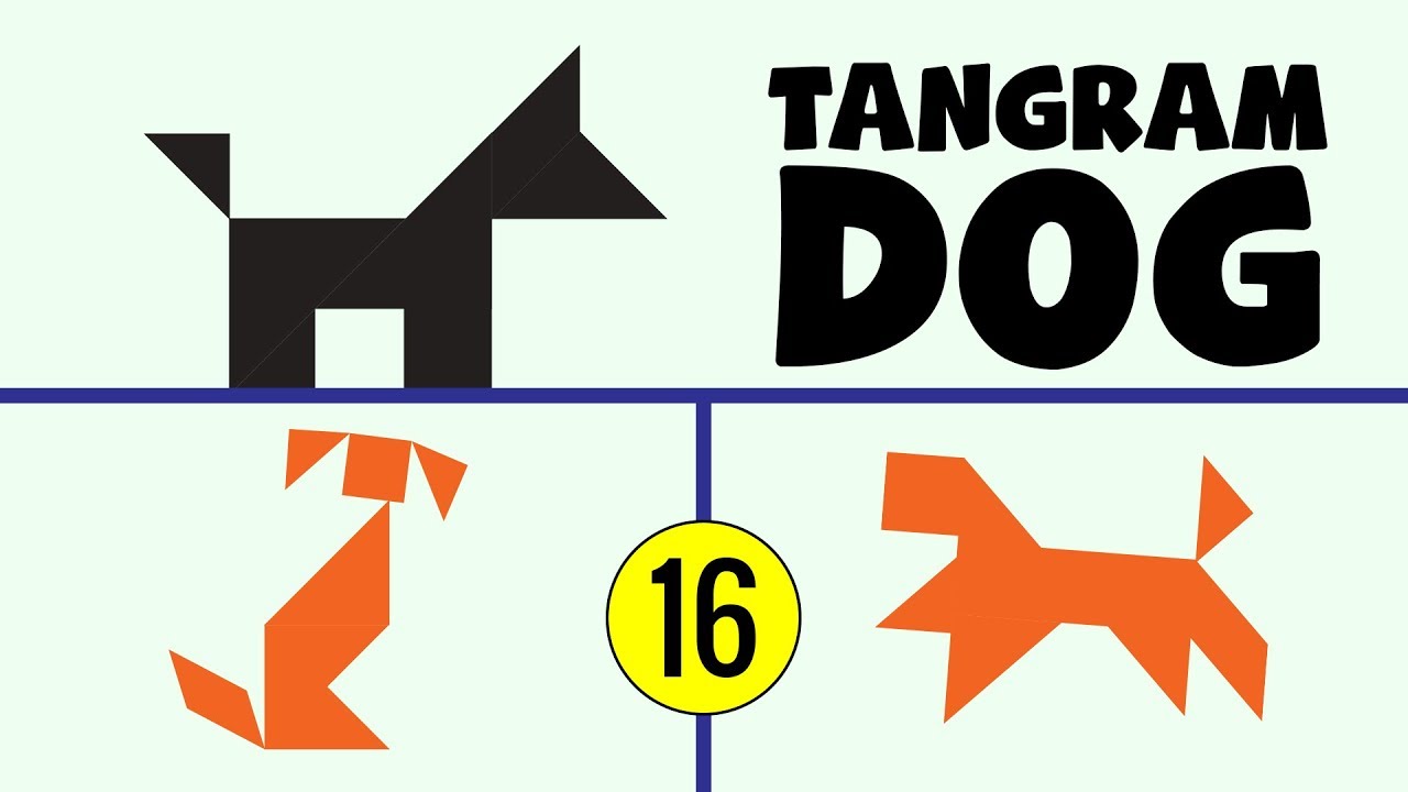 Tangram For Kids - Tangram Dog | 16 Dog Shapes | Voom Kids - YouTube