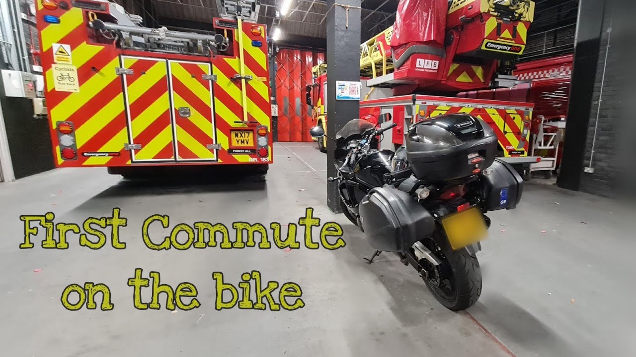 My first commute to work on a big bike - YouTube