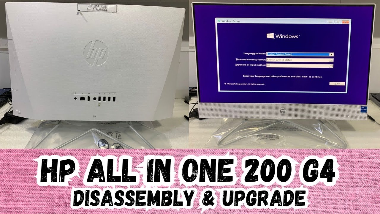 ( Replace ram & ssd ) How to open hp 200 G4 all-in-one pc | Hp 200 g4 ...