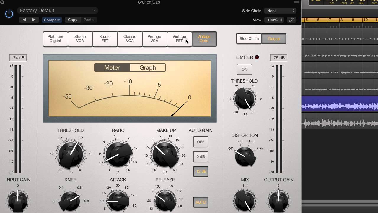Compressing a bass track in Logic Pro X - YouTube