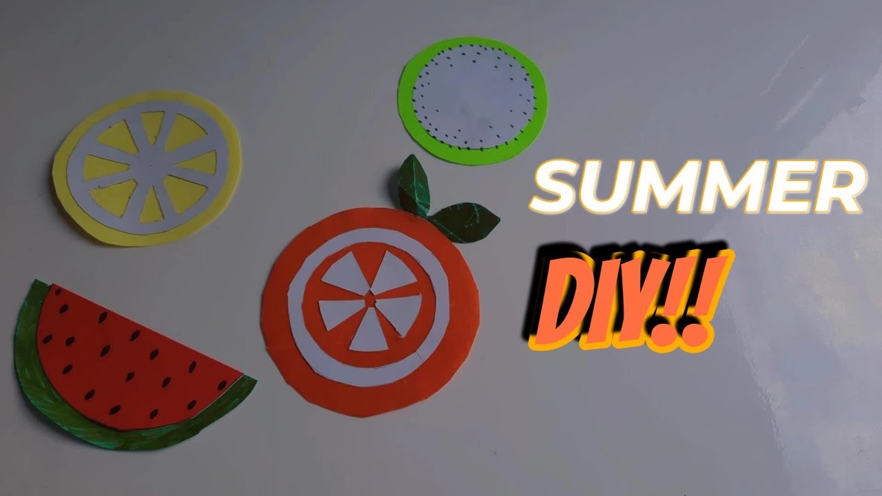 How to make paper fruit ||summer fruit craft ||fruit slice ||diy fruit ...