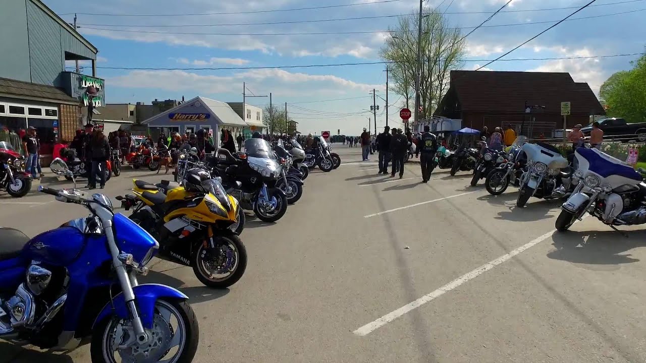 DJI OSMO Walk Through Port Dover Friday The 13th Bike Rally - YouTube