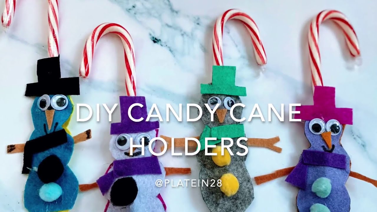 Adorable Snowman Candy Cane Holders - YouTube