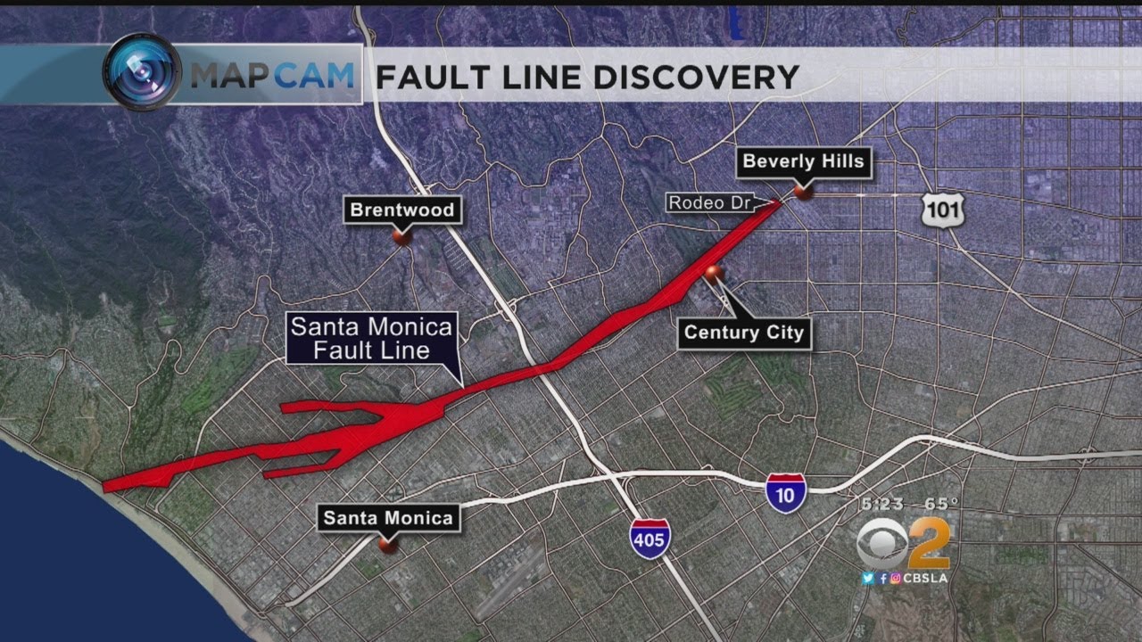 Santa Monica Fault Line Map