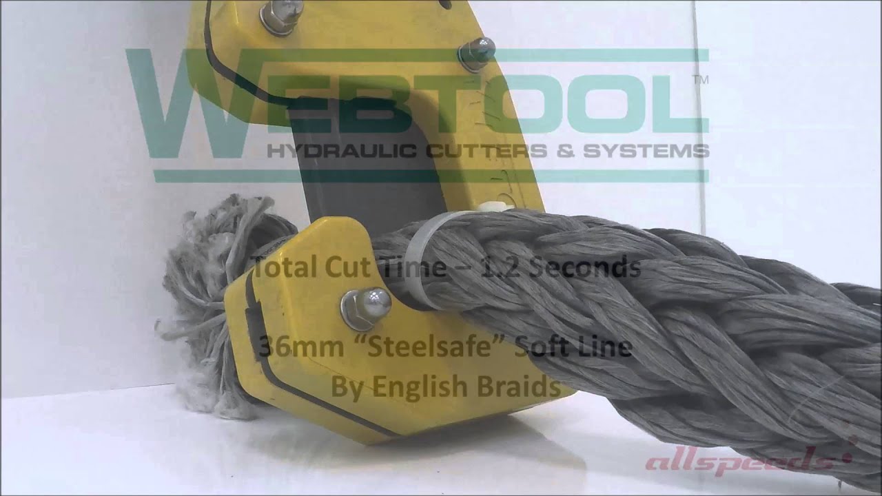 Webtool SL55 - Cutting Steelsafe Dyneema - YouTube