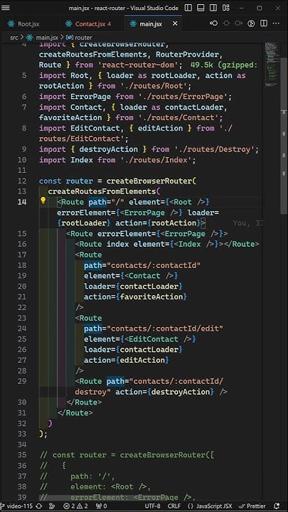 Create main route with JSX in React Router - react18 #react #javascript - YouTube
