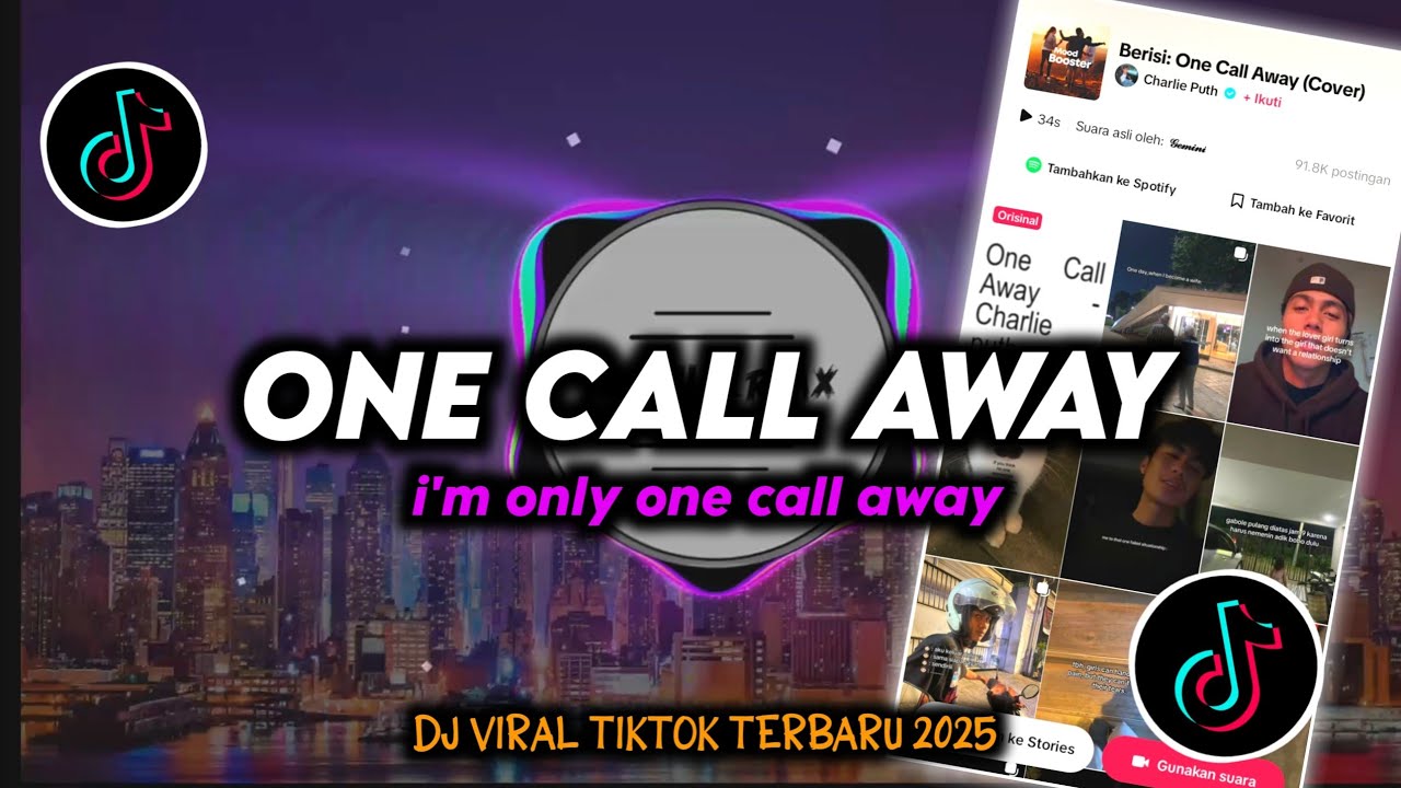 DJ One Call Away Remix Viral TikTok Terbaru 2025 Full Bass - YouTube
